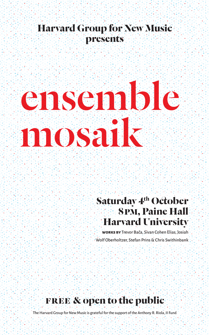 ensemble mosaik at Harvard | Chris Swithinbank